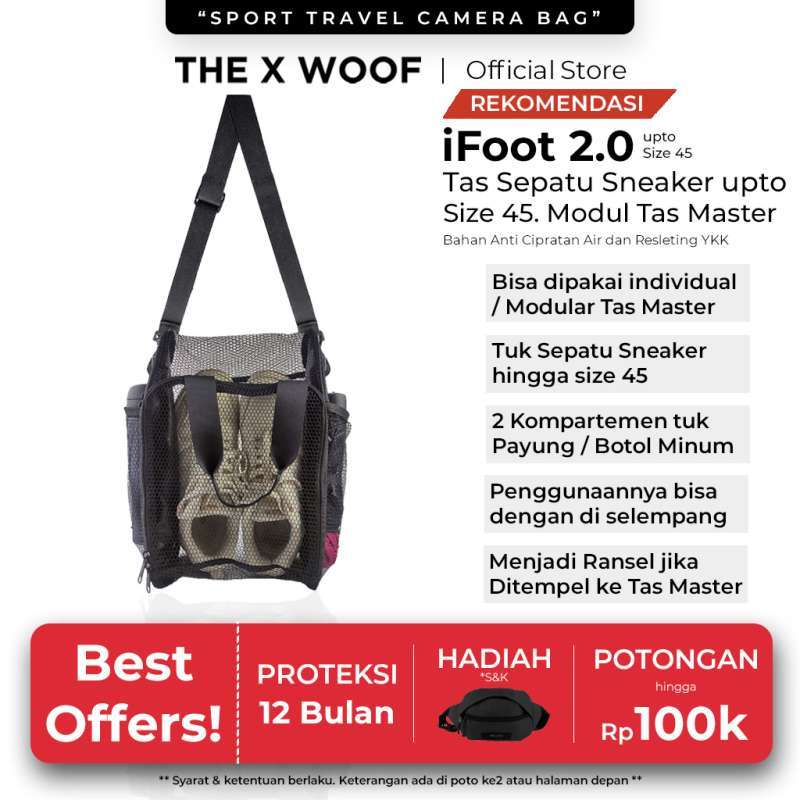 Jual Tas Sepatu Olahraga Atau Baju Kotor Selempang The X Woof Ifoot2 Di ...