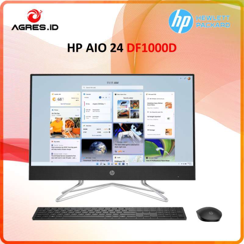Promo PC HP AIO 24 DF1000D | I5 1135G7 8GB 512GB 23.8 FHD IPS WIN11 OHS BLK Diskon 7% di Seller ...