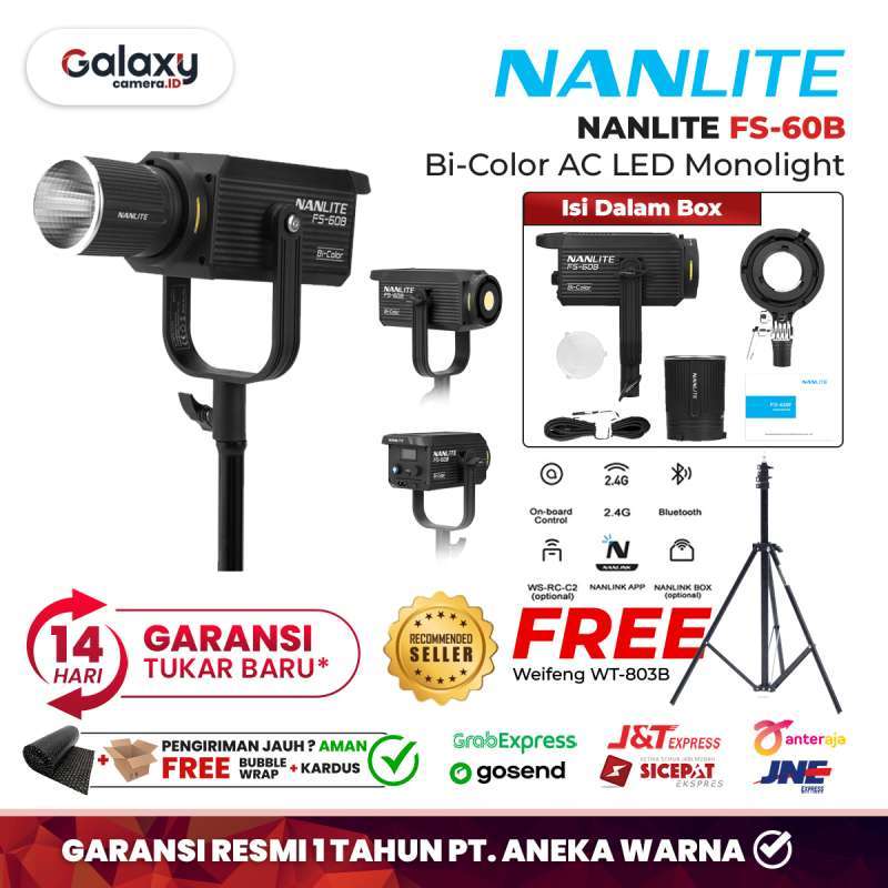 Promo Nanlite Fs-60b Bi-color Led Spotlight Lighting Video Fs 60 B Resmi Diskon 16% Di Seller ...