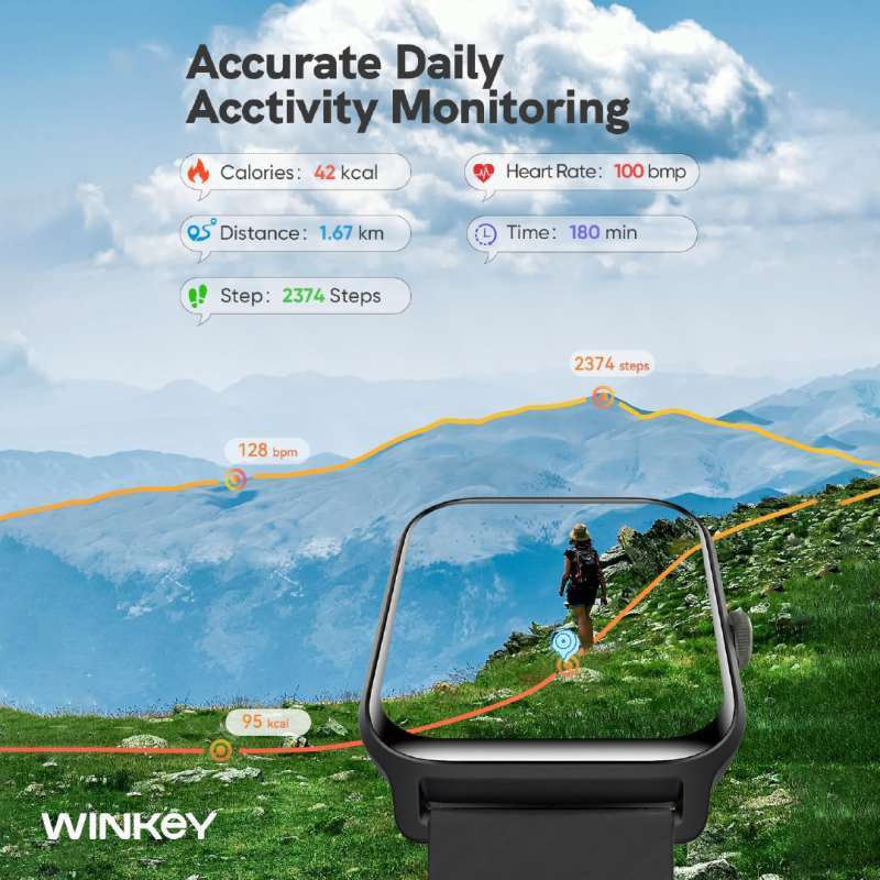 Promo Winkey Smartwatch Cygnus With Amoled Display & Bluetooth Call ...