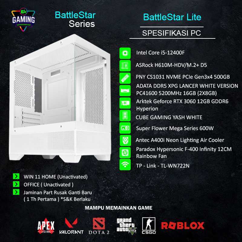 Promo Pc Rakitan Ek Gaming Battlestar Lite - Core I5 Enter Komputer ...