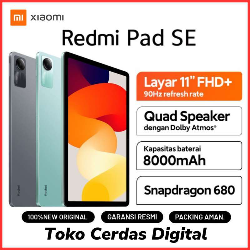 Jual Xiaomi Redmi Pad SE 4GB 128GB Tablet Garansi Resmi 15 Bulan Di Seller Toko Cerdas