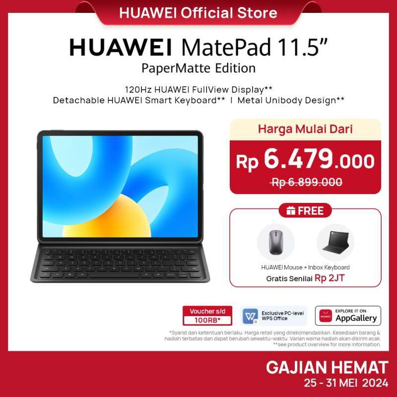 Promo Huawei Matepad 11.5 Papermatte Edition [8+256gb] | 11.5-inch 120 ...