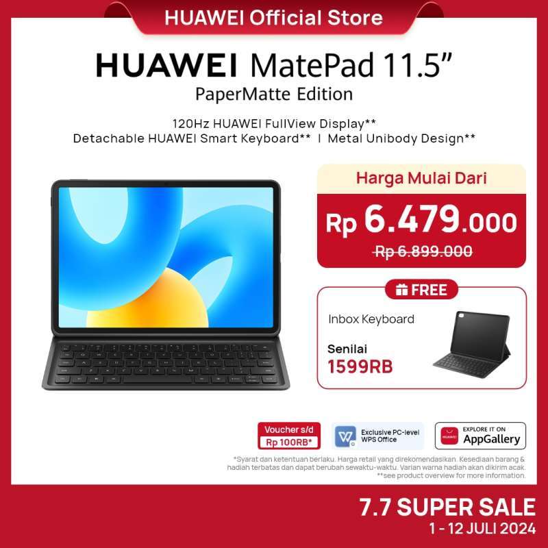 Promo Huawei Matepad 11.5 Papermatte Edition [8+256gb] | 11.5-inch 120 ...