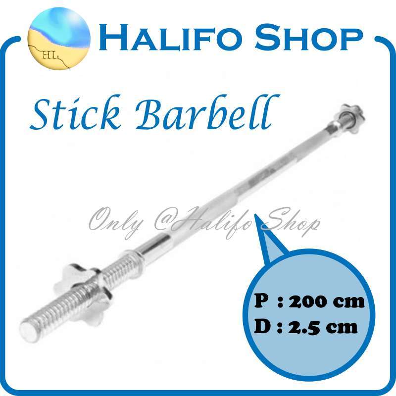 Promo Stick Barbel Dumbell Solid Bar Barbell Stik Lurus Straight Bar ...