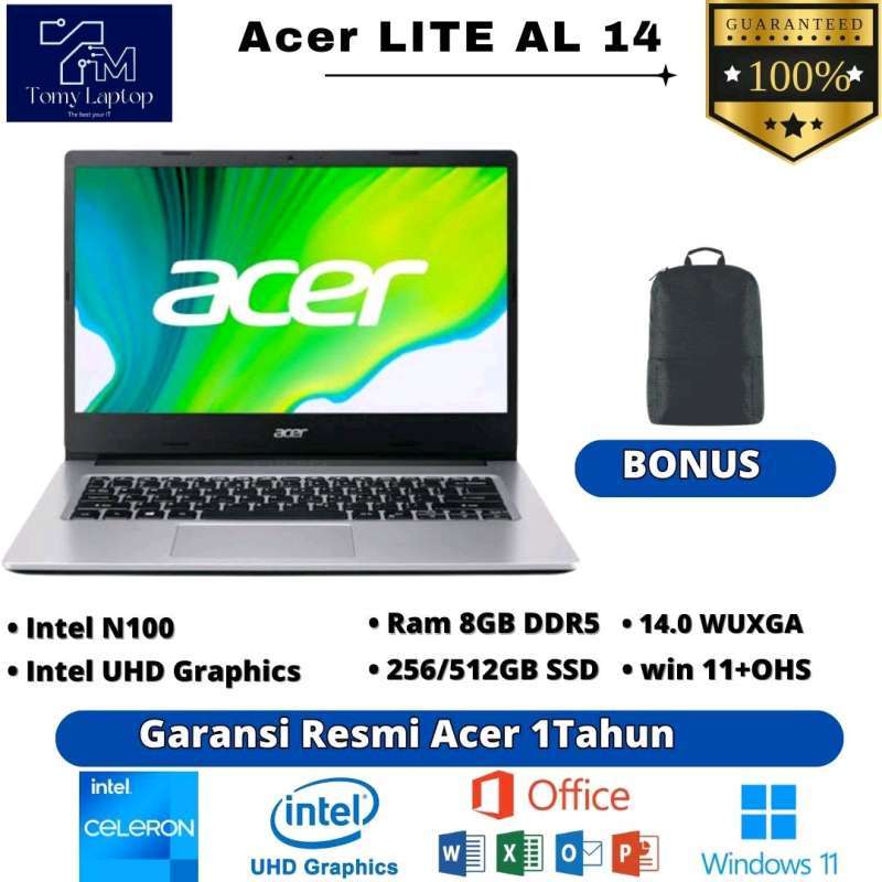 Jual Acer Aspire Lite Al 14 Intel N100 Ram 8gb Ssd 256gb 512gb Layar 14 0 Wuxga Ips Win 11 Ohs