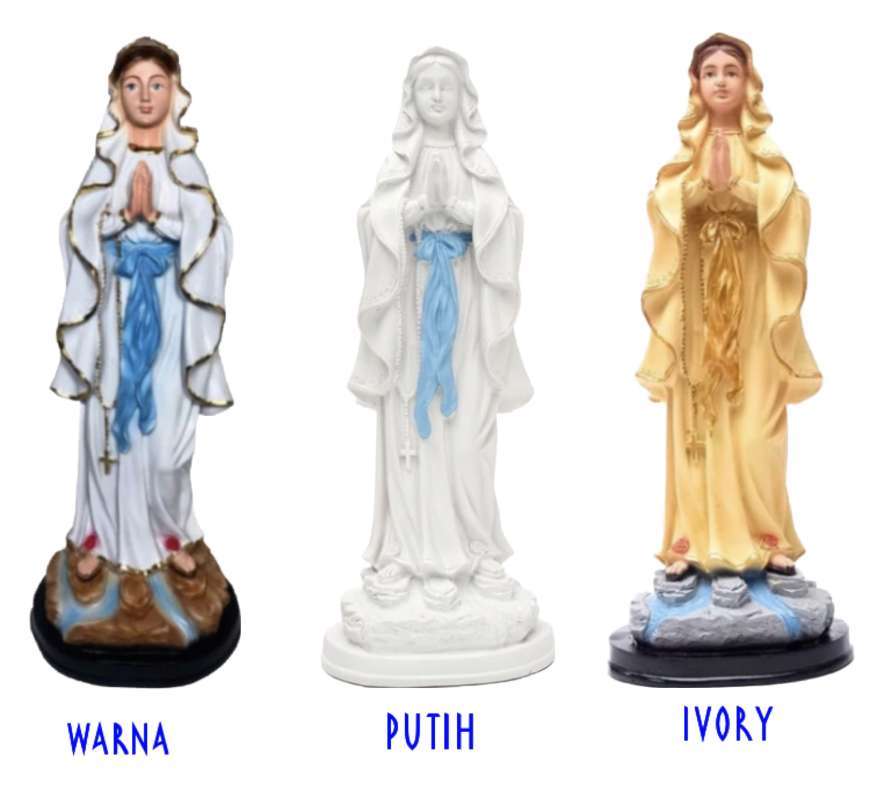 Jual Patung Bunda Maria 30cm Hati Kudus Fatima Lourdes - Lourdes Warna ...