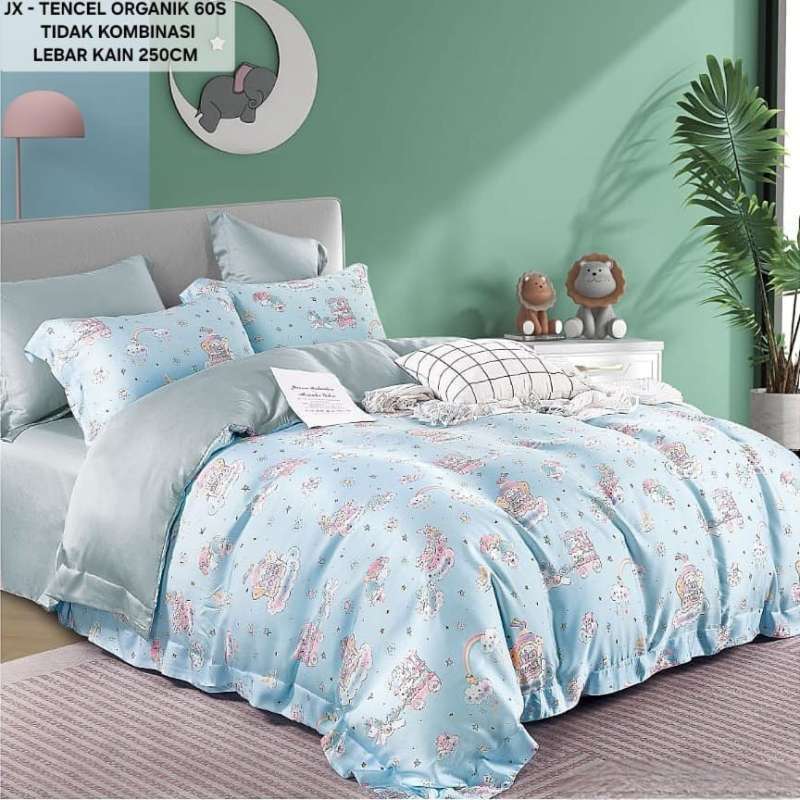 Jual (FREE TAS SEPREI) Seprei Sutra Organik 60s 110 Motif Super Cantik ...