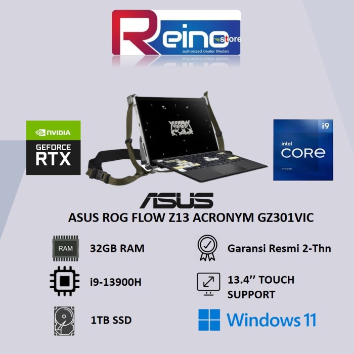Promo Asus Rog Flow Z13 Acronym Gz301vic I9-13900h Rtx4070 32gb 1tb Qhd ...