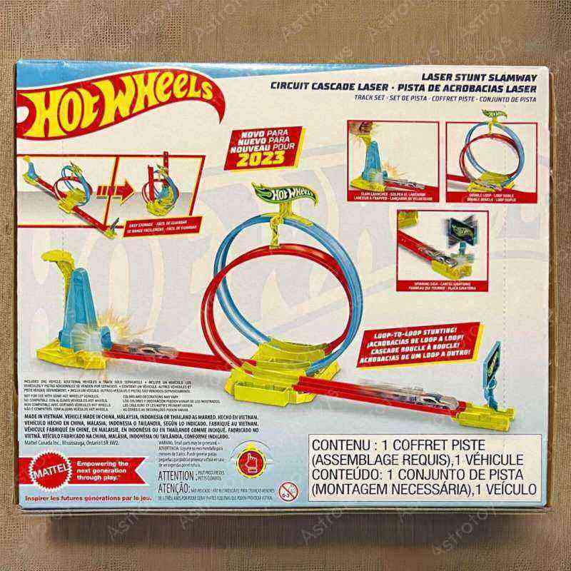 Jual Hot Wheels Double Loop Neon Laser Speeder Track Builder Set ...