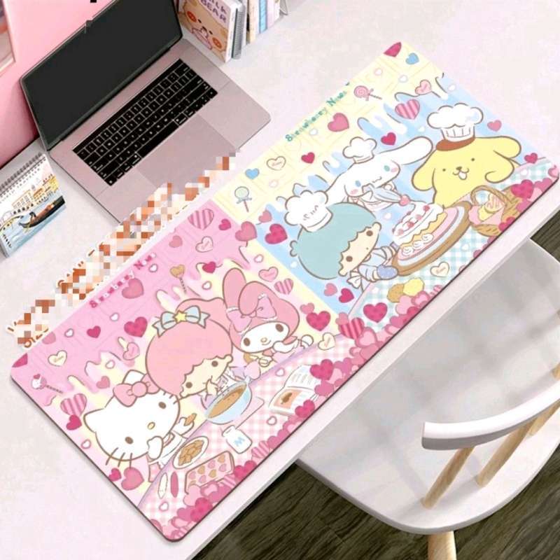 Jual Mouse Pad Panjang Kuromi 69cmx30cm Kurumi Mousepad Alas Meja ...