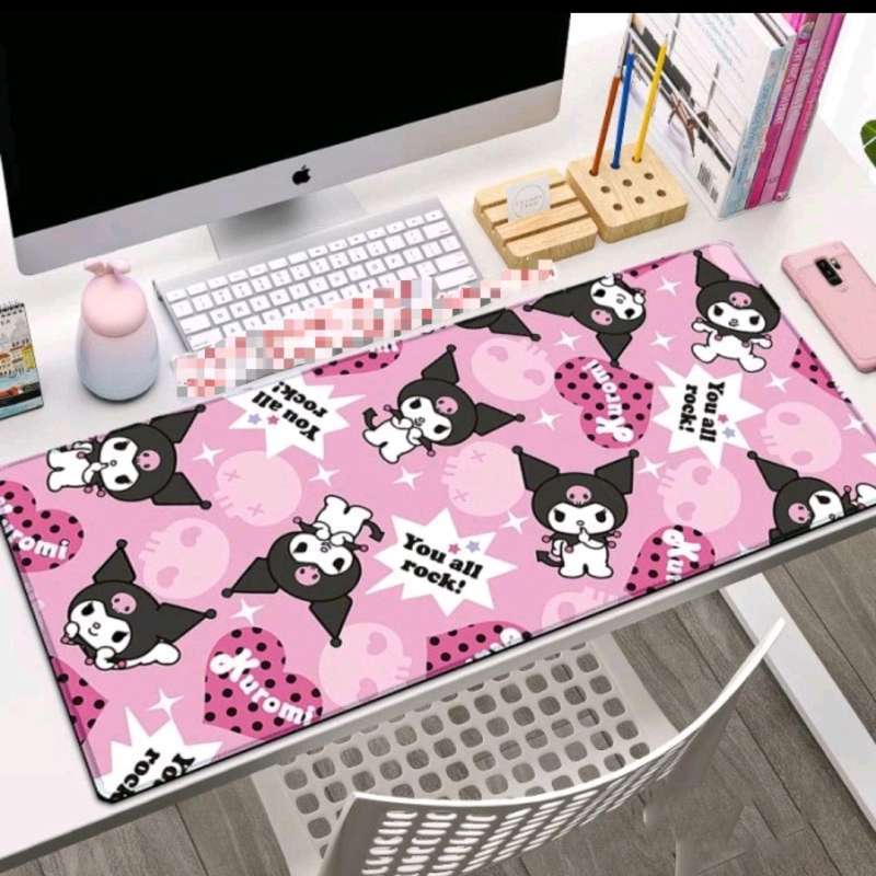 Jual Mouse Pad Panjang Kuromi 69cmx30cm Kurumi Mousepad Alas Meja ...