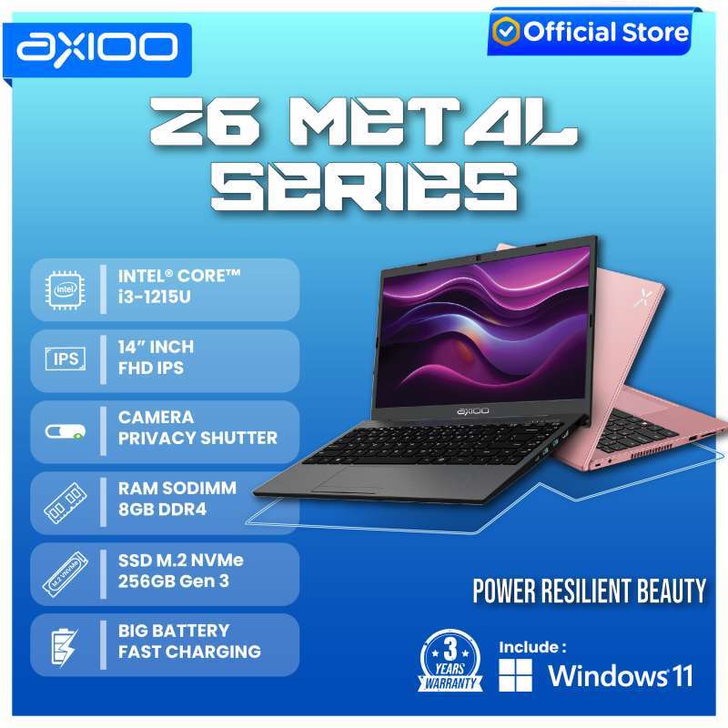 Jual Axioo Mybook Z6 Metal Series Intel Core I3 1216u 8gb 256gb Fhd Ips Windows 11 Di Seller