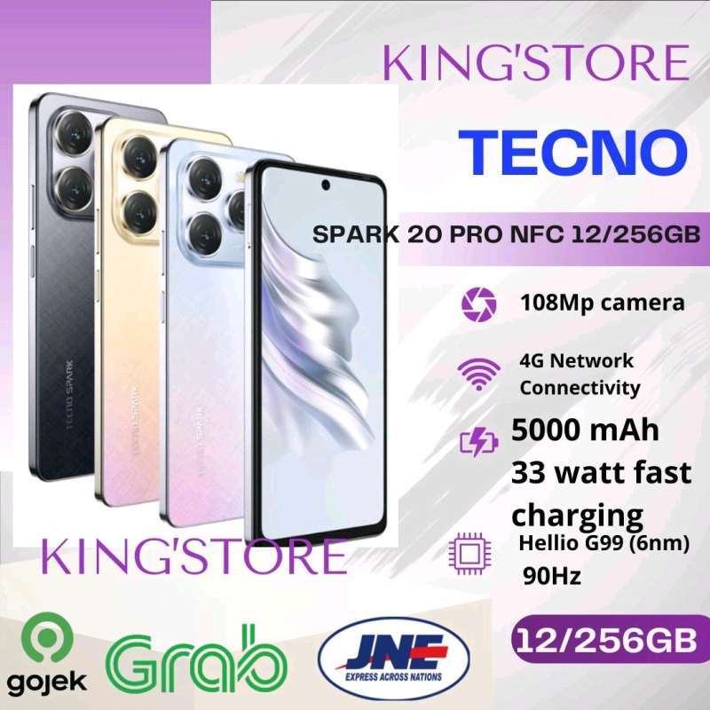 Jual Tecno Spark 20 Pro Nfc 12/256gb Garansi Resmi - Black Di Seller King's Store 24 - Jl.taruna ...