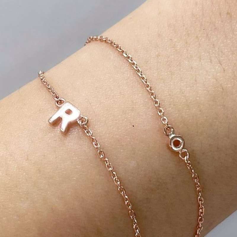 Jual Gelang Emas Kadar 700 (16K) 750(17K)Model Huruf Alphabet Inisial ...