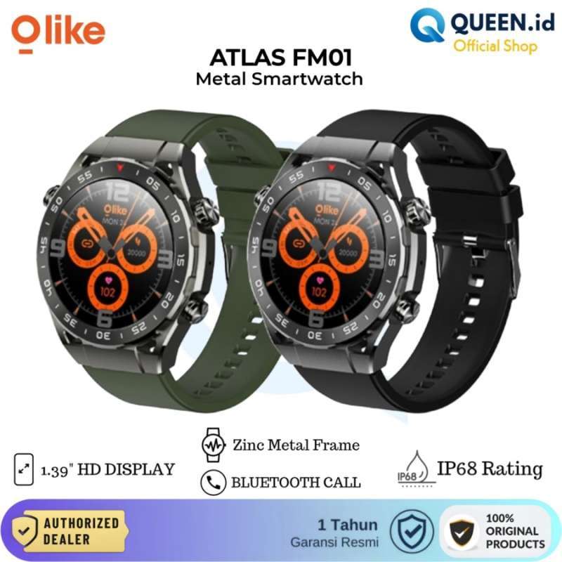 Promo Olike Atlas Fm01 Smartwatch 1.39 Hd Display Ip68 Metal Frame Bt Call Diskon 4% Di Seller ...