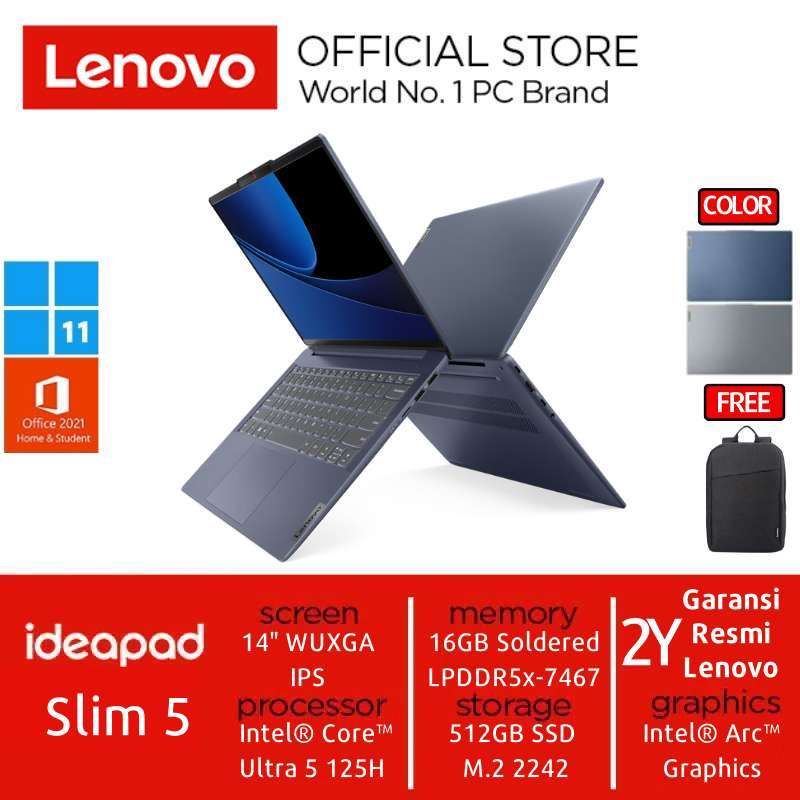 Promo Lenovo Ip5 Slim 5 2kid 2jid Notebook [intel Ultra 5 125h/16gb ...