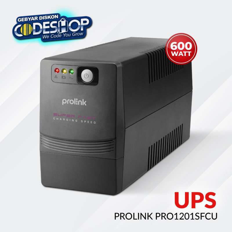 Jual PROLINK PRO1201SFCU UPS Komputer Super Fast Charging 1200VA ...