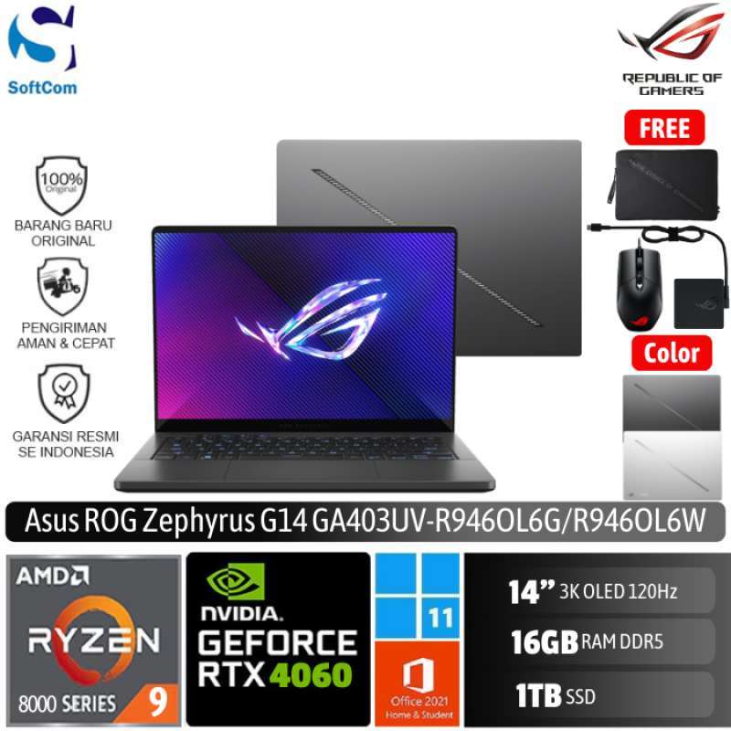 Promo Asus ROG Zephyrus G14 GA403UV R946OL6G R946OL6W Laptop Gaming [R9 ...