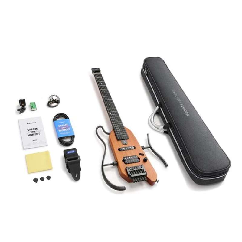 Promo Donner Hush X Silent Guitar Portable Gitar Elektrik - Natural ...
