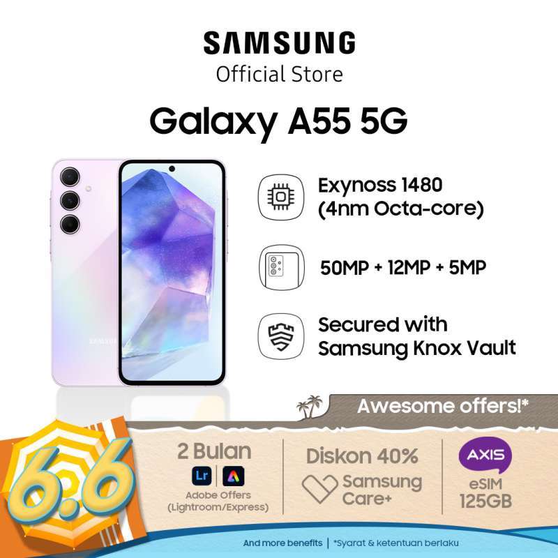 Jual Samsung Galaxy A55 5g Smartphone [12/256gb] - Lilac Di Seller ...