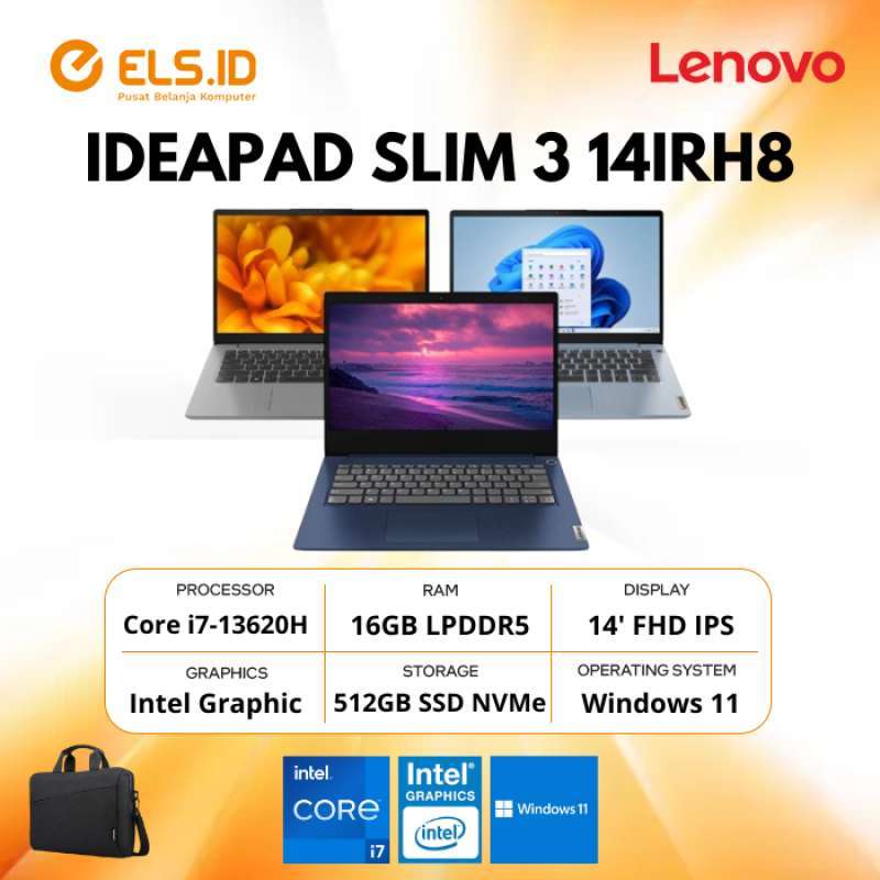 Promo Lenovo Ideapad Slim Irh Intel Core I H Gb Ssd Gb Fhd W Ohs Grey