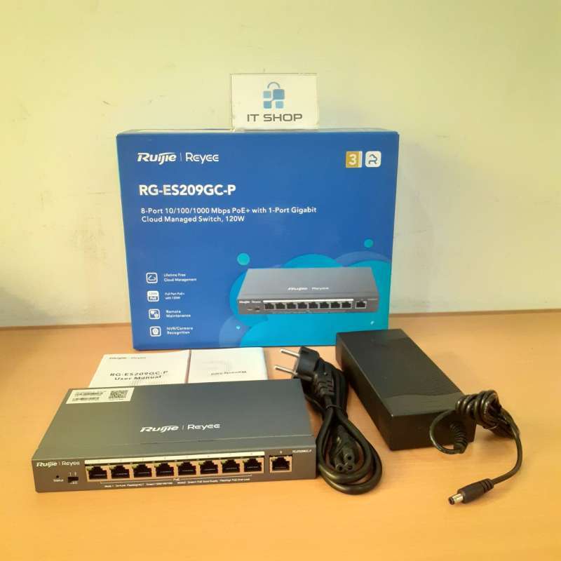 Jual RUIJIE 9-Port Gigabit Smart PoE Switch RG-ES209GC-P di Seller IT ...