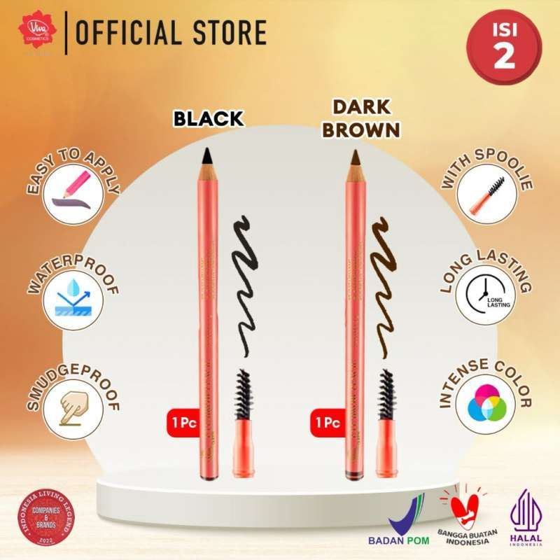 Promo [Super Pack !!!] Viva Queen Eye Brow Pencil (WATERPROOF ...