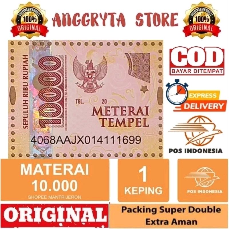 Jual Materai 10000 Sepuluh Ribu Asli Original Di Seller Anggryta-store ...