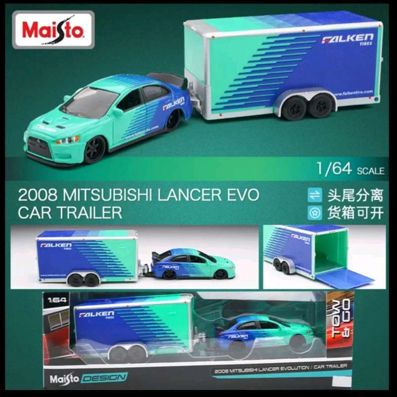 Jual Maisto Design Tow & Go Ford Mitsubishi Volkswagen Car Trailer ...