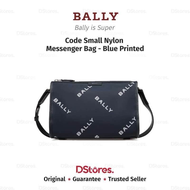 Jual Bally Tas Selempang Code Small Nylon Messenger Bag - Blue Printed ...