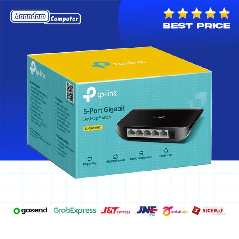 Jual Tp-link Tl-sg1005d Tplink 5 Port Gigabit Desktop Switch Hub Di Seller Anandam.id Official ...