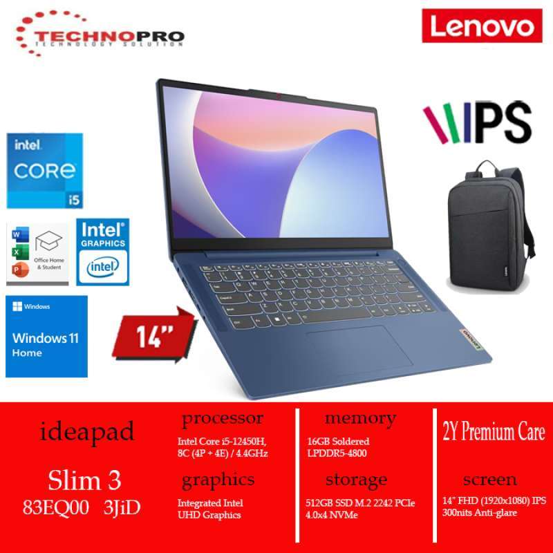 Promo Lenovo Ideapad Slim 3 14iah8 3kid 3jid || Intel Core I5-12450h ...