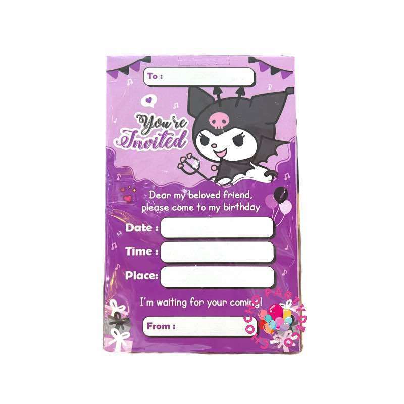 Jual Kartu Undangan Ulang Tahun Kuromi Melody Isi 30 / Kartu Undangan ... Jual Kartu Undangan Ulang Tahun Kuromi Melody Isi 30 / Kartu Undangan ...