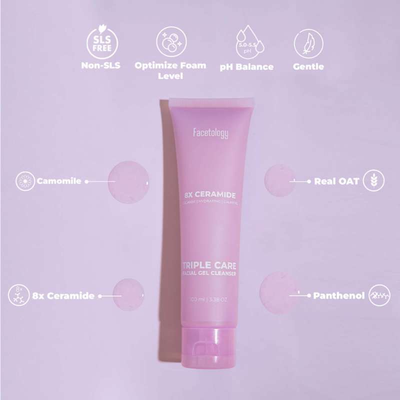 Promo Facetology Triple Care Facial Gel Cleanser 100gr Original - Sabun ...