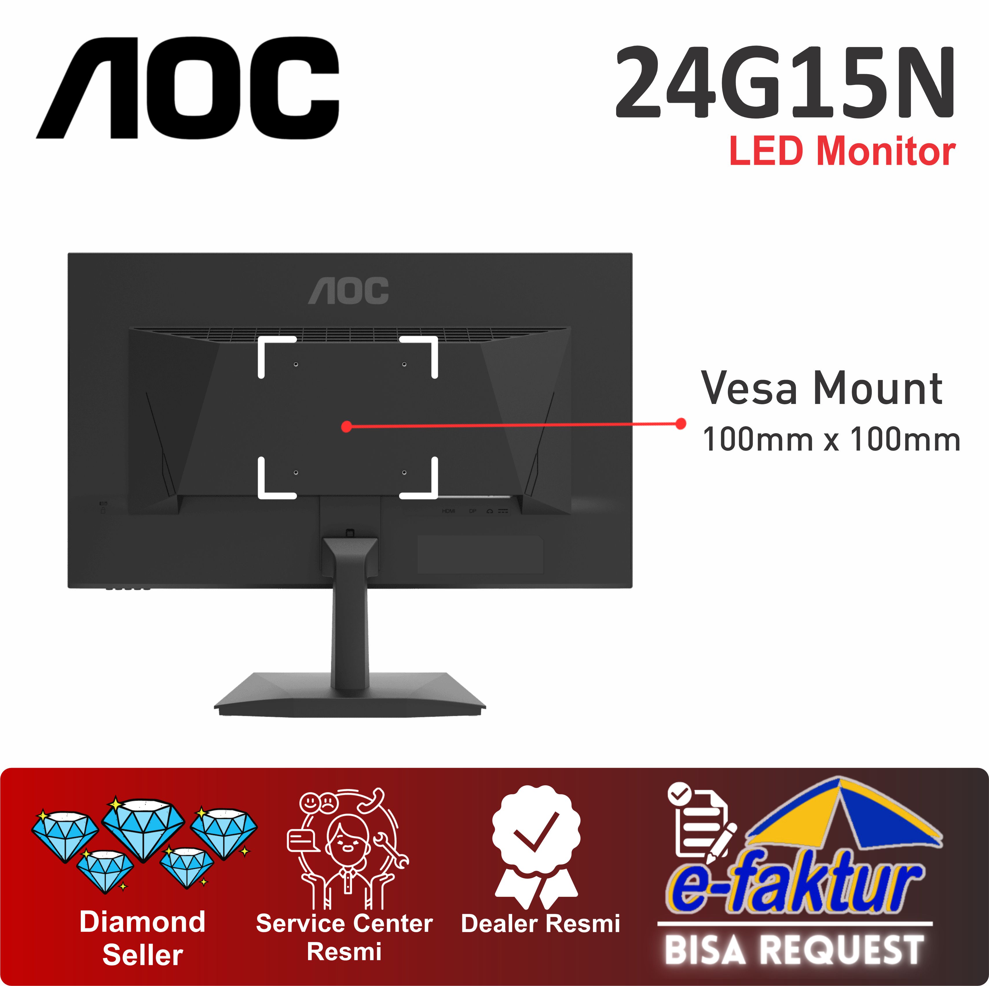 Jual Monitor AOC Gaming 24G15N 24 VA 1080p 180Hz 1ms Full HD HDMI DP ...