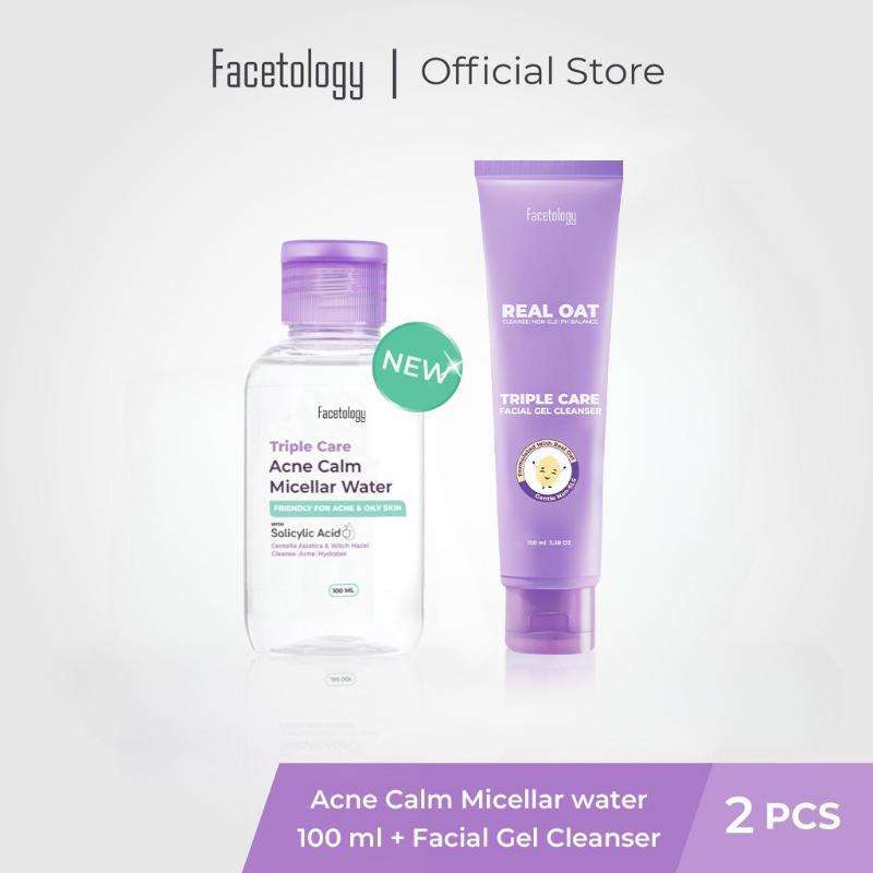 Promo Facetology Bundling Triple Care Acne Calm Micellar Water 100ml ...