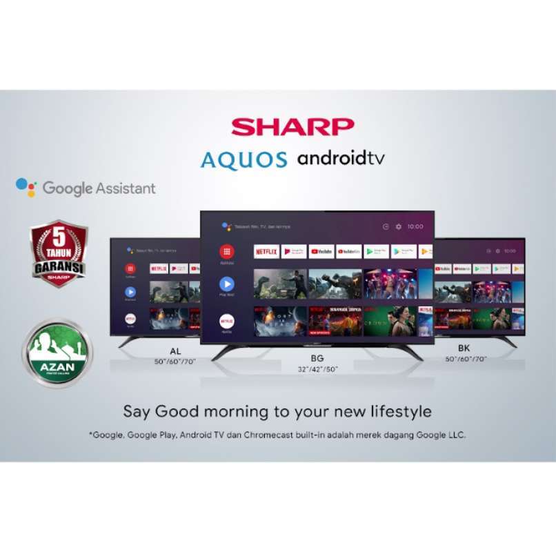 Jual Sharp 2t-c32bg1i Smart Tv Led [32 Inch/ Android/ Google Assistant] -- Di Seller Sharp ...