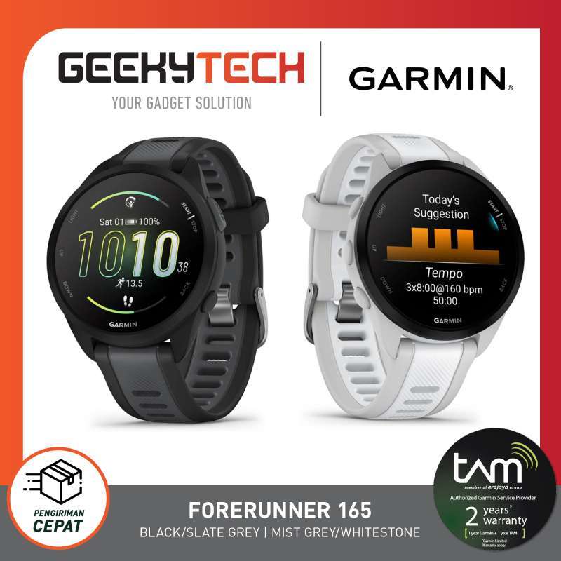 Promo Garmin Forerunner 165 / Fr165 Smartwatch / Running Watch - Resmi ...