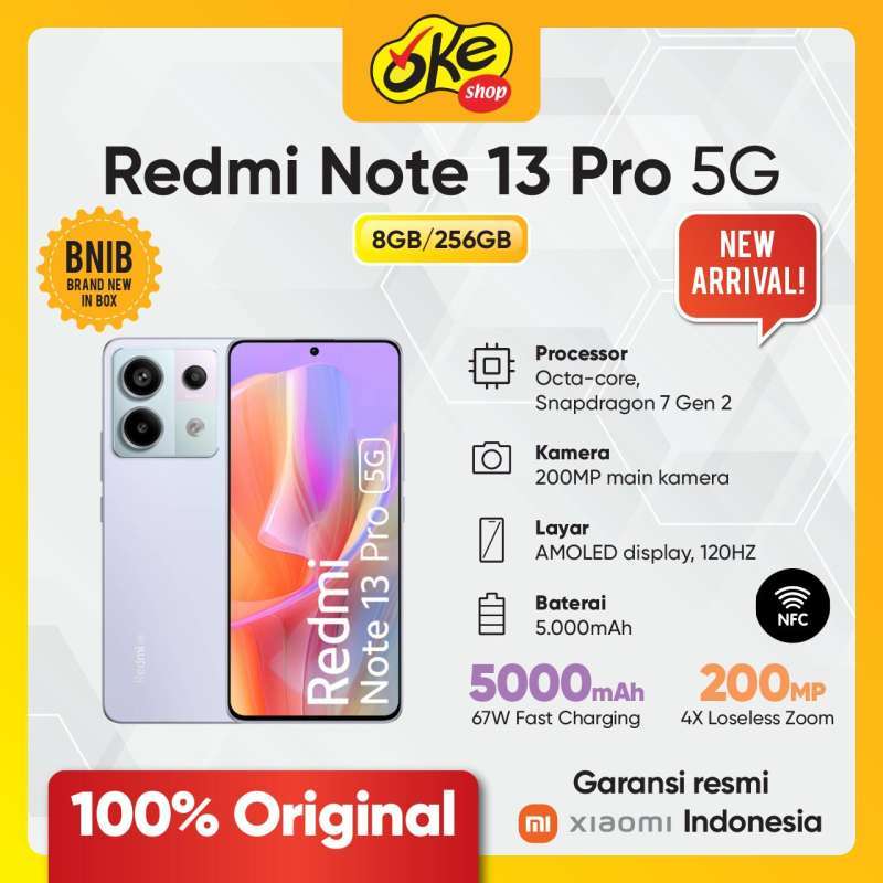 Jual Xiaomi Redmi Note 13 Pro 5g 8/256gb Di Seller Okeshop O2o Official ...