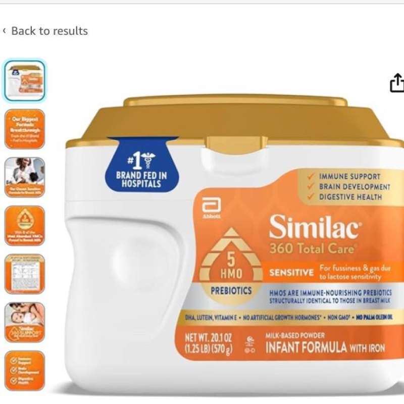 Jual Similac 360 Total Care Sensitive* Infant Formula With 5hmo ...