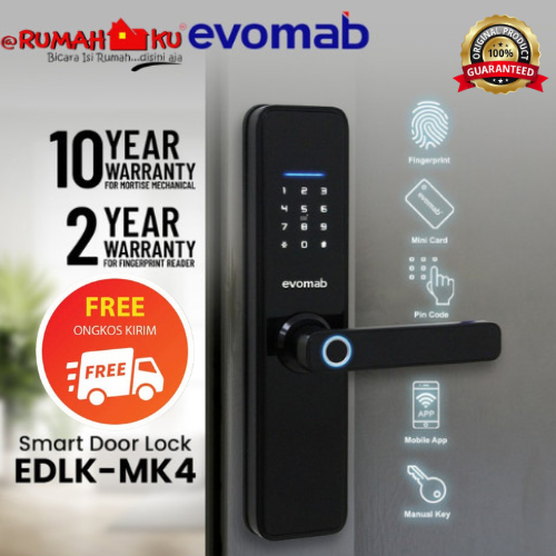 Promo Evomab Kunci Handle Pintu Digital Fingerprint Rumah Smart Home ...