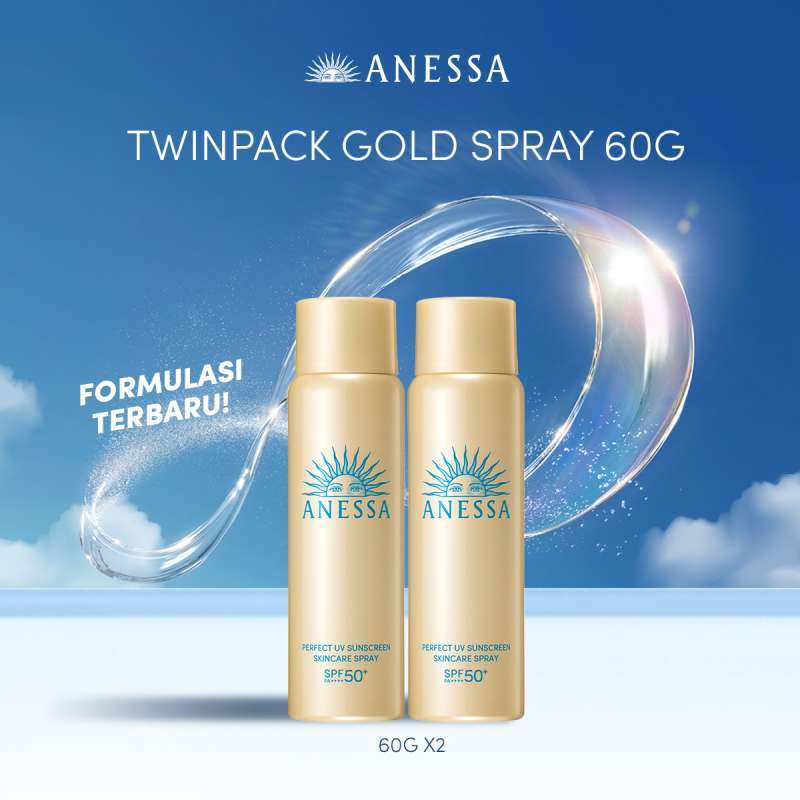 Jual Anessa Twinpack Gold Spray 60gr Sunscreen Spf 50+ Pa++++ Di Seller ...