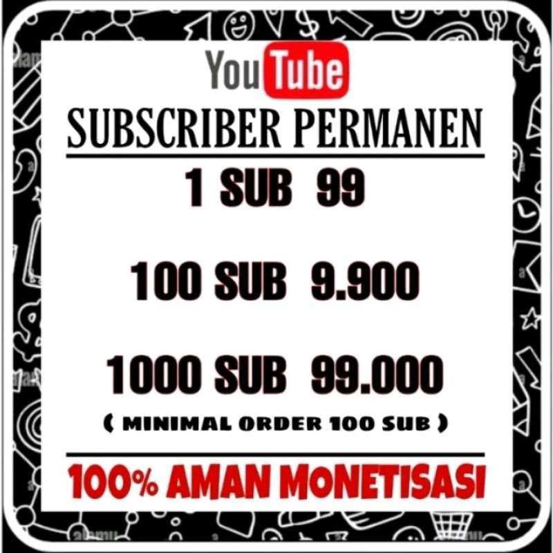 Jual Youtube 1000 Subscriber Original Harga Termurah Juli 2024 | Blibli