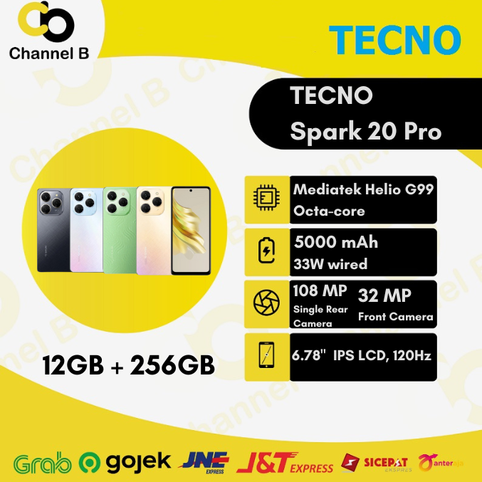 Jual Tecno Spark 20 Pro [ 12gb / 256gb ] Smartphone - Garansi Resmi Di Seller Channel B Official ...