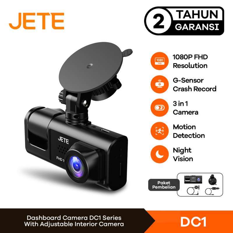 Promo Jete Dashcam Dc1 1080p Full Hd Night Vision G-sensor Motion ...