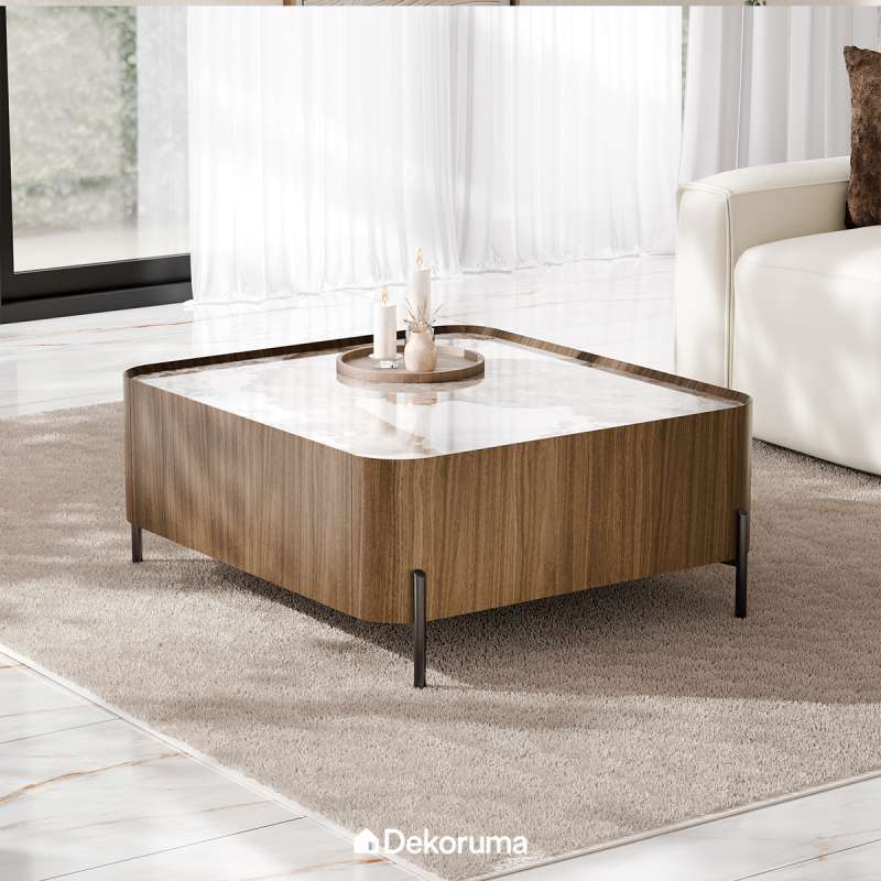 Promo Dekoruma Tenzo Pollock Meja Tamu Kayu / Coffee Table Diskon 25% ...