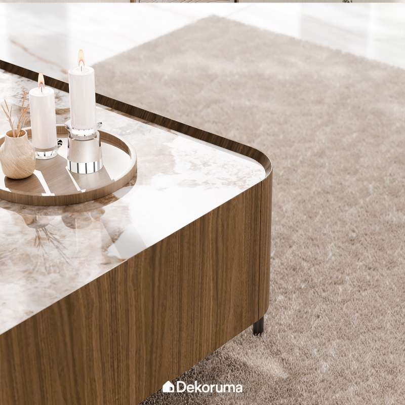 Promo Dekoruma Tenzo Pollock Meja Tamu Kayu / Coffee Table Diskon 25% ...