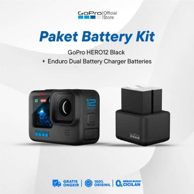 Promo Paket Battery Kit - GoPro HERO12 Black + Enduro Dual Battery ...