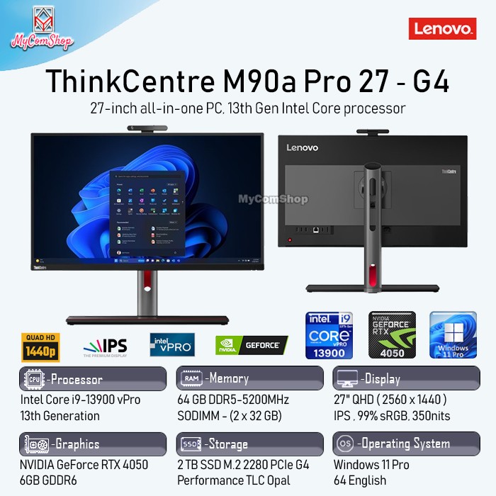 Jual PC AIO THINKCENTRE M90A PRO GEN 4 i9-13900 64GB 2TB RTX 4050 27 ...